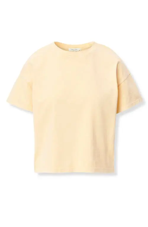 Rag & Bone Kelly Washed Boxy Cotton T-shirt - Butter
