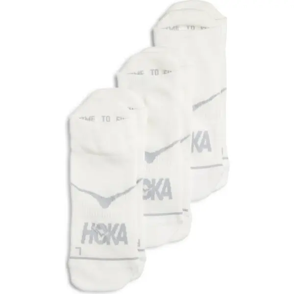 HOKA® Run No-show Socks - White/white/white