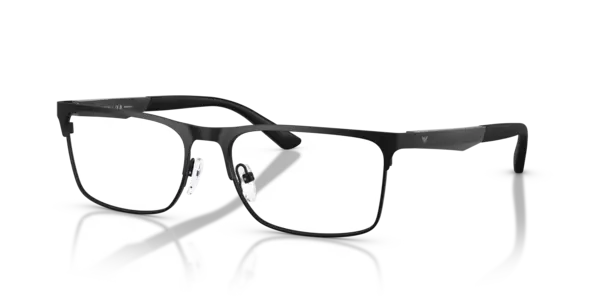 Emporio Armani Rectangle Eyeglasses - Noir Mat