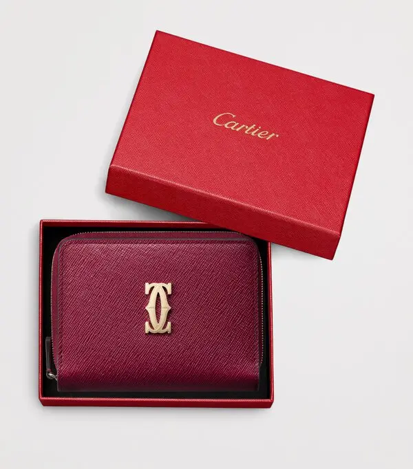 Cartier Leather C De Wallet - Red