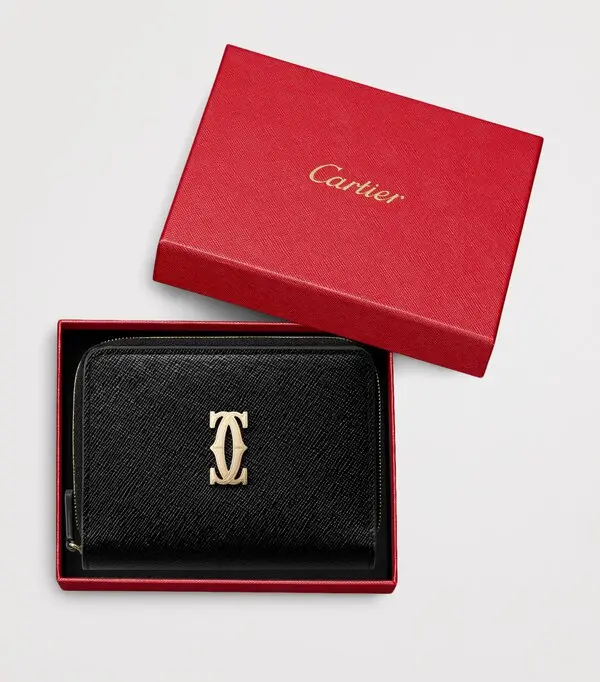 Cartier Leather C De Wallet - Black