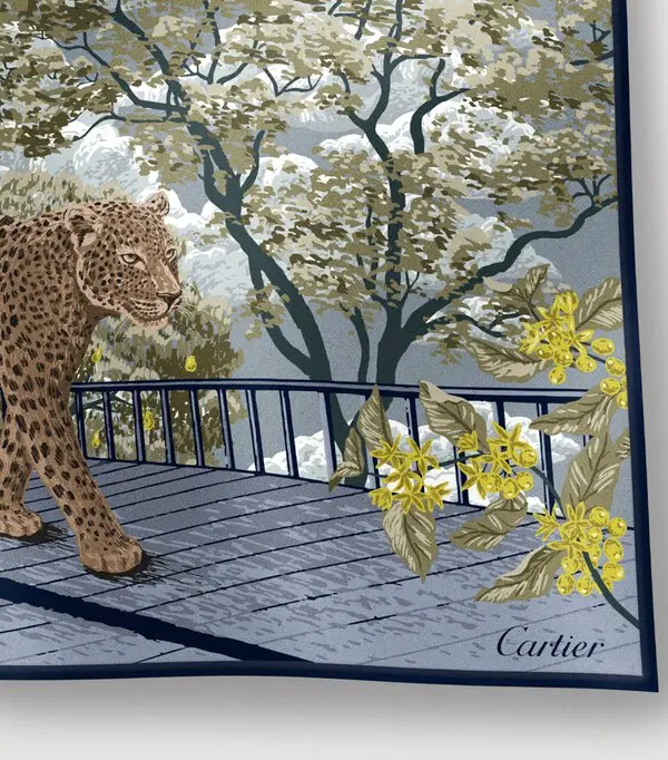 Cartier Santos Aéronaute Double-sided Scarf