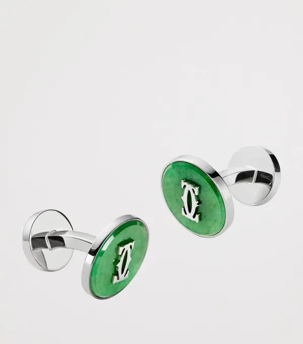 Cartier Sterling Double C De Cufflinks - Silver