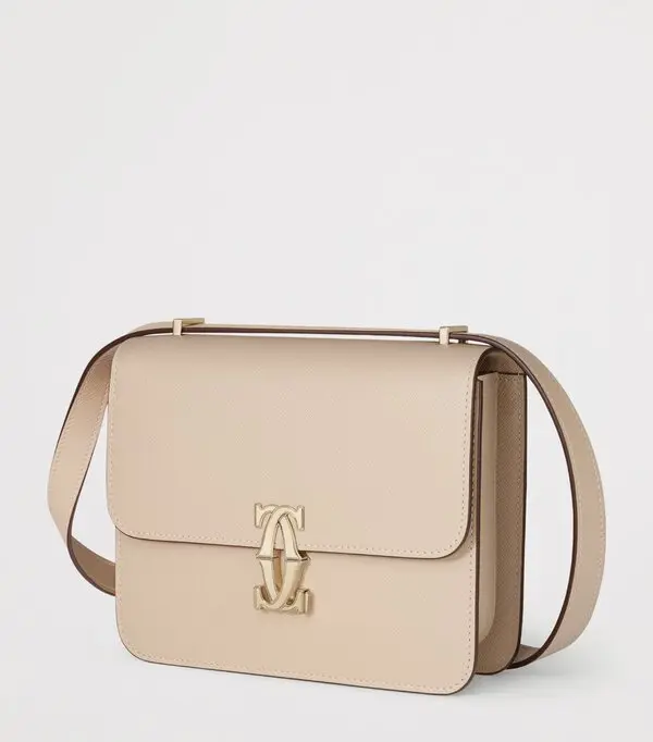Cartier Mini Leather C De Shoulder Bag - Beige