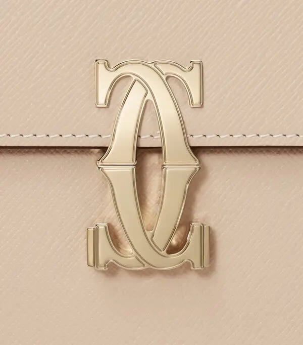 Cartier Mini Leather C De Shoulder Bag - Beige