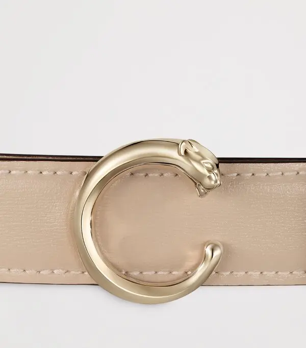 Cartier Small Leather Panthère De Belt - Beige