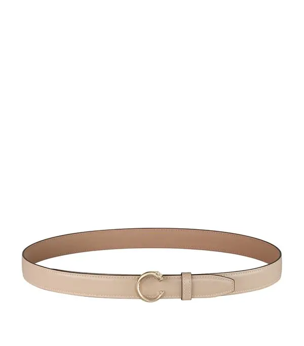 Cartier Medium Panthère De Leather Belt - Beige