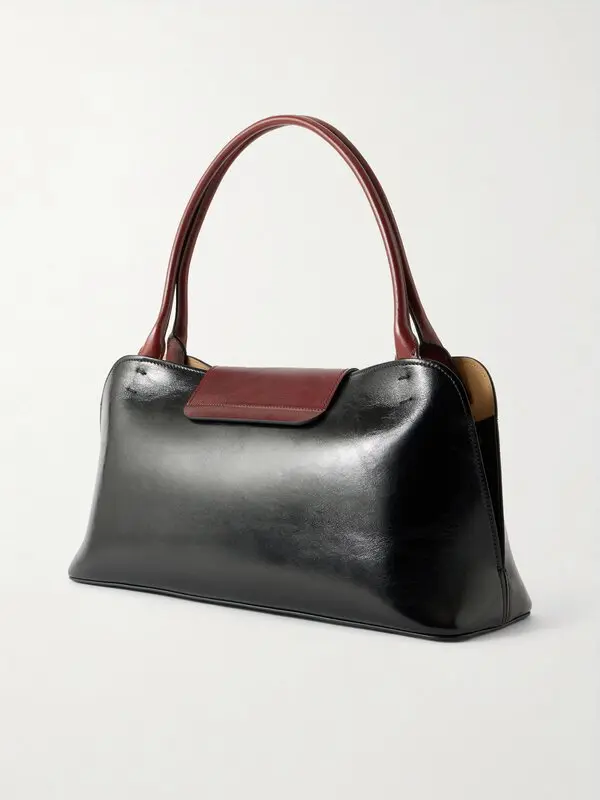 Versace Vivian Medium Textured-leather Shoulder Bag - Black