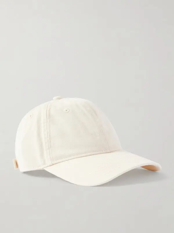 TOTEME Embroidered Organic Cotton-twill Baseball Cap - Cream