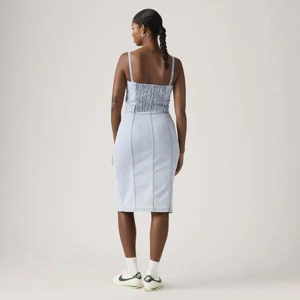 LEVI'S Denim Bustier Midi Dress - Not Surprised
