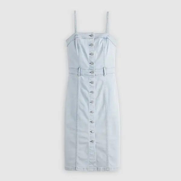 LEVI'S Denim Bustier Midi Dress - Not Surprised