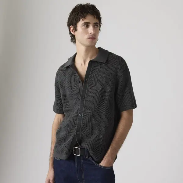LEVI'S Sweater Camp Shirt - Dark Phantom