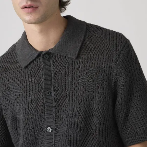 LEVI'S Sweater Camp Shirt - Dark Phantom