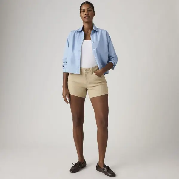 LEVI'S A-line Twill Shorts - White Pepper