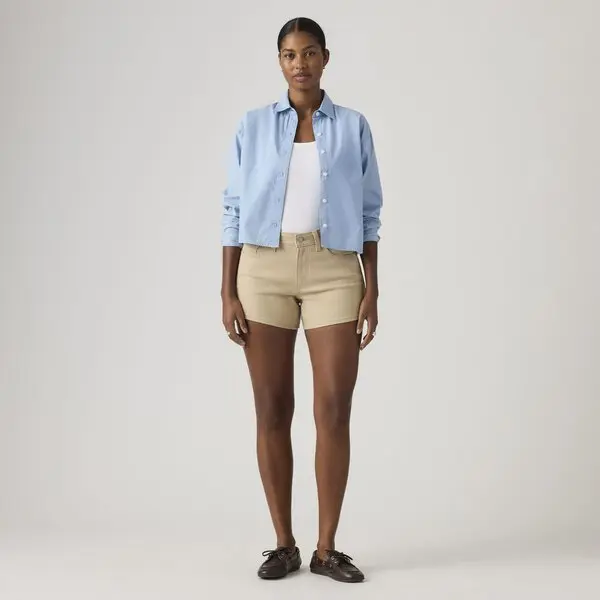 LEVI'S A-line Twill Shorts - White Pepper