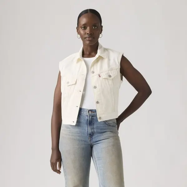 LEVI'S Shrunken '90s Trucker Vest - Blank Impact