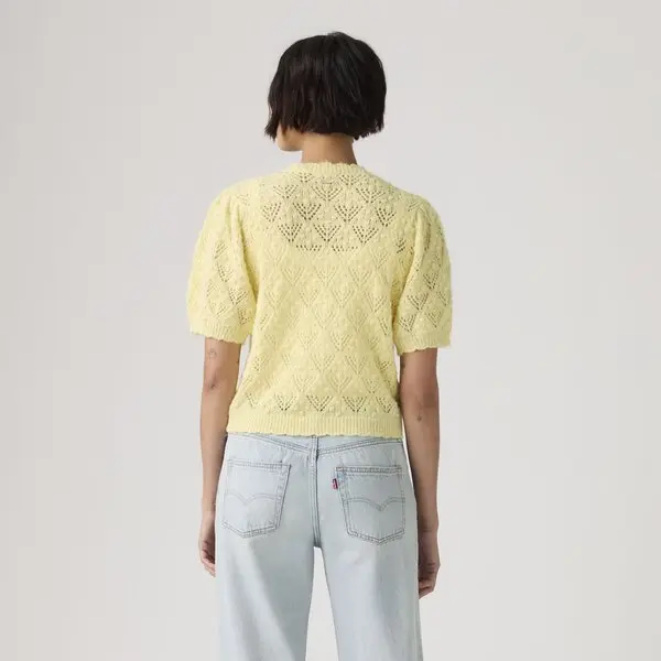 LEVI'S Pointelle Short-sleeve Cardigan - French Vanilla