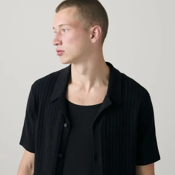 LEVI'S Costa Knit Camp Shirt - Jet Black