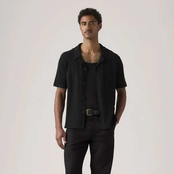 LEVI'S Costa Knit Camp Shirt - Jet Black