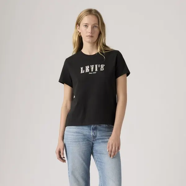 LEVI'S Graphic Logo T-shirt - Gingham Serif