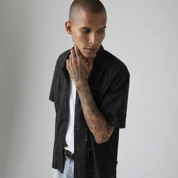 LEVI'S Sunset Camp Eyelet Shirt - Jet Black