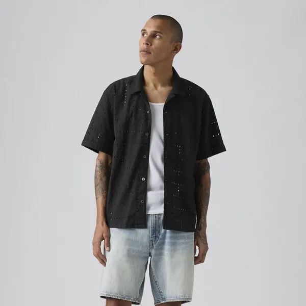 LEVI'S Sunset Camp Eyelet Shirt - Jet Black