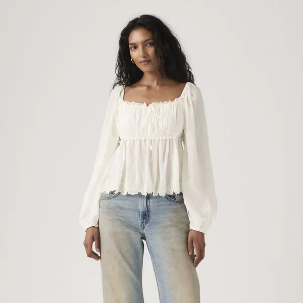 LEVI'S Ottie Long-sleeve Blouse - Egret