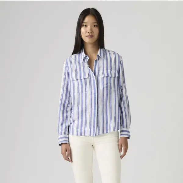 LEVI'S Elaine Utility Button-up Shirt - Bold Stripe Blue