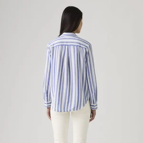 LEVI'S Elaine Utility Button-up Shirt - Bold Stripe Blue