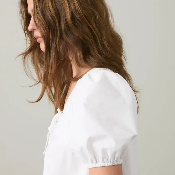 LEVI'S Darling Short-sleeve Cutwork Blouse - Bright White