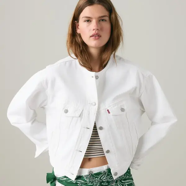 LEVI'S 90s Shrunken Collarless Trucker Jacket - Tooth Fairy