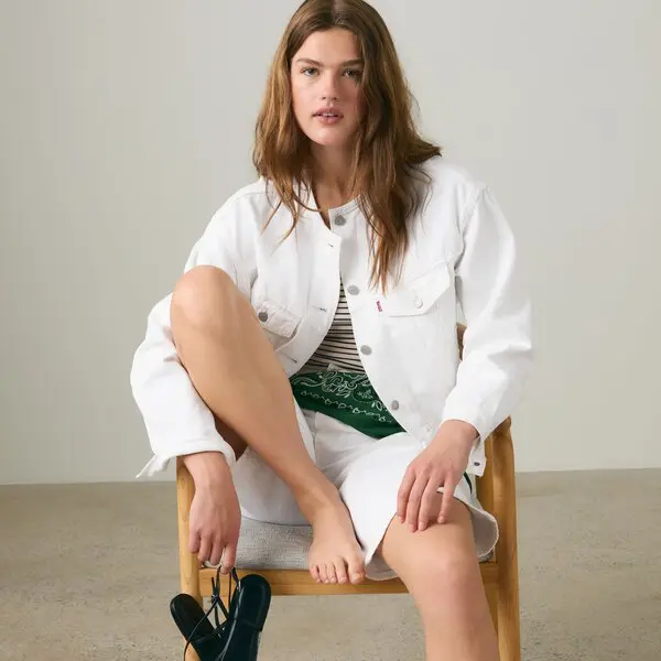 LEVI'S 90s Shrunken Collarless Trucker Jacket - Tooth Fairy