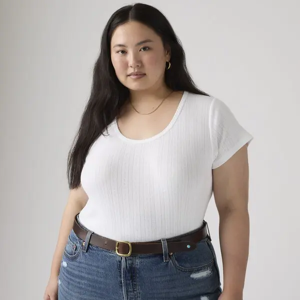 LEVI'S Sweetie Cap Sleeve T-shirt - Bright White