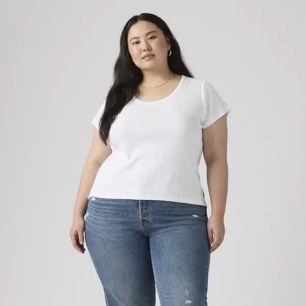 LEVI'S Sweetie Cap Sleeve T-shirt - Bright White
