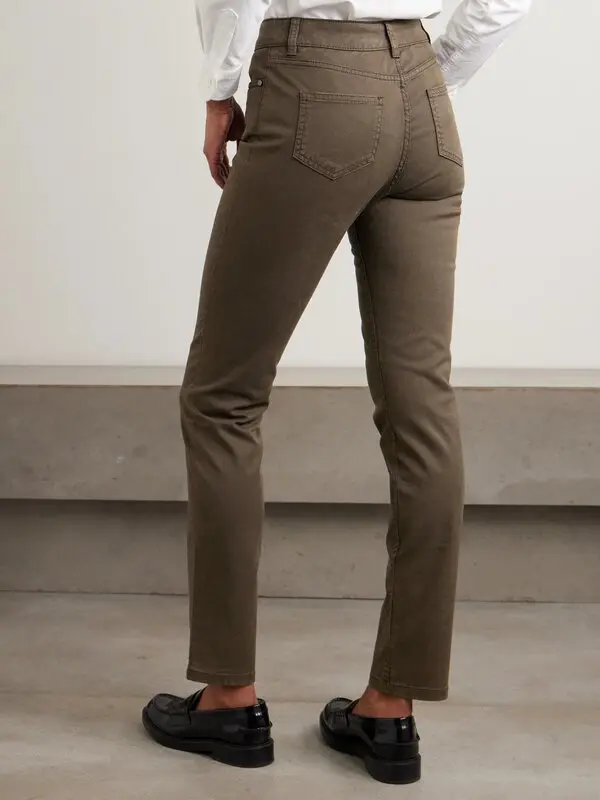 Purdey Stretch-cotton, Tencel And Silk-blend Twill Skinny Pants