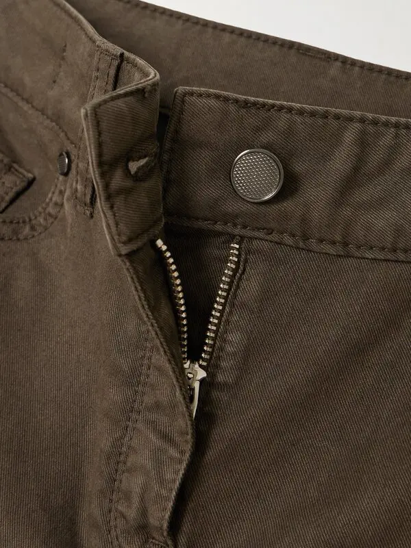 Purdey Stretch-cotton, Tencel And Silk-blend Twill Skinny Pants