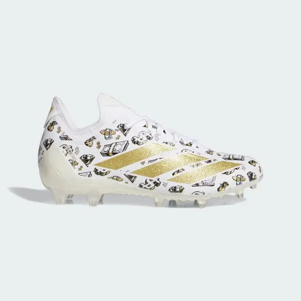Adidas Adizero Electric.1 Ii Play Money Football Cleats - Cloud White / Gold Metallic / Core Black
