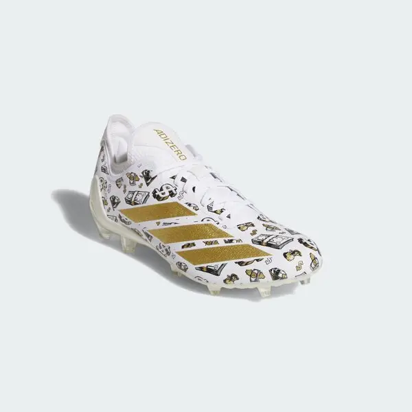 Adidas Adizero Electric.1 Ii Play Money Football Cleats - Cloud White / Gold Metallic / Core Black