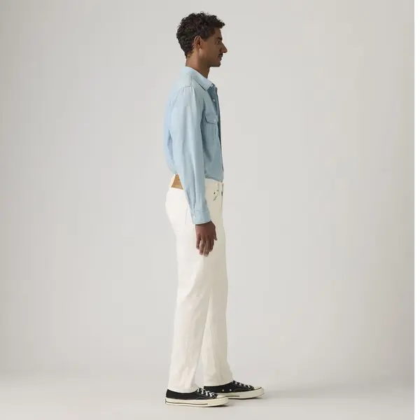 LEVI'S 502 Taper Authentic Soft Jeans - White Paper Garment Dye