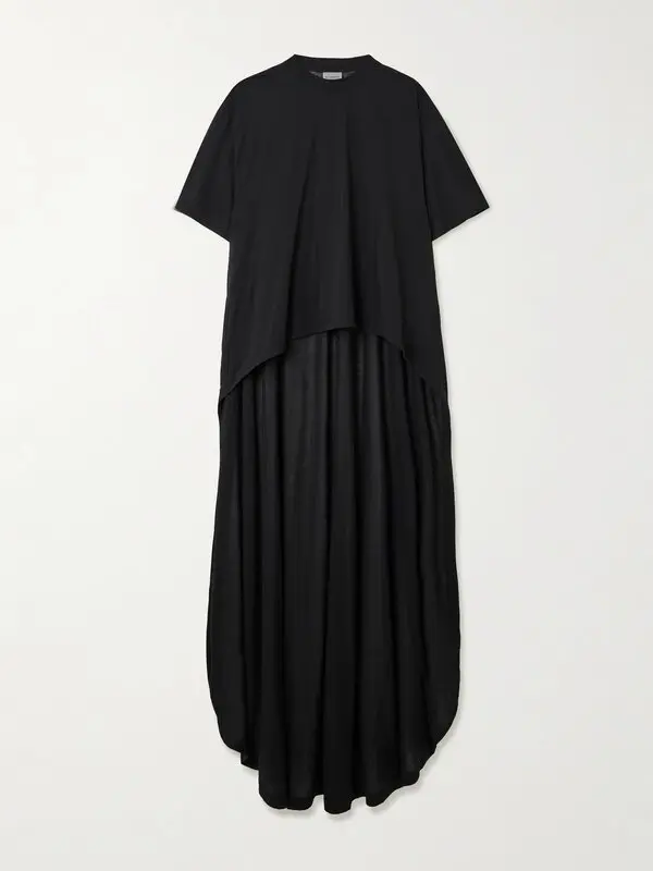 Balenciaga Asymmetric Cotton-blend Jersey T-shirt