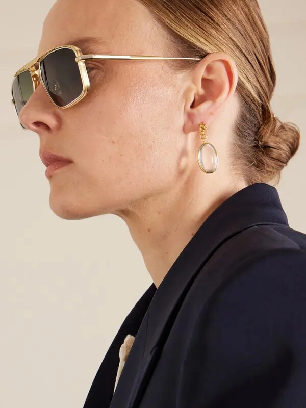 JACQUES MARIE MAGE Earl Aviator-style Sunglasses - Gold