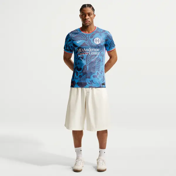 Nike Houston Dash Stadium Away Dri-fit Nwsl Replica Jersey - Blue