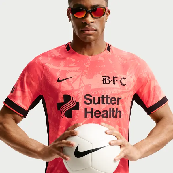 Nike Bay Fc Stadium Away Dri-fit Nwsl Replica Jersey - Pink