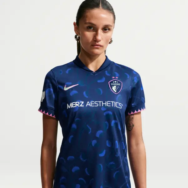Nike North Carolina Courage Stadium Away Dri-fit Nwsl Replica Jersey - Blue