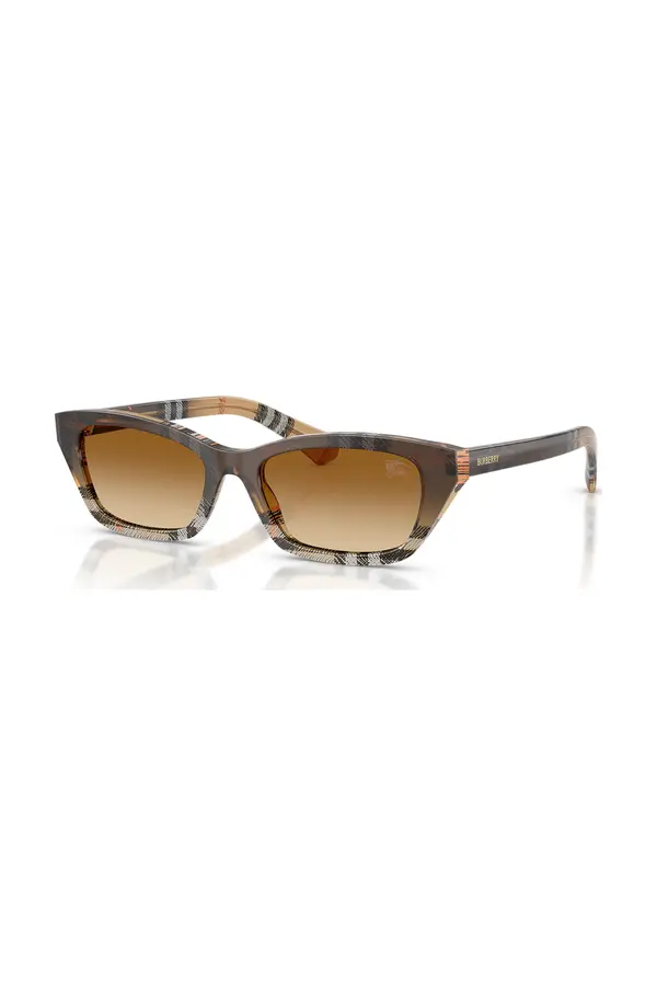 Burberry Sunglasses Rectangle Acetate Full Rim - Brown