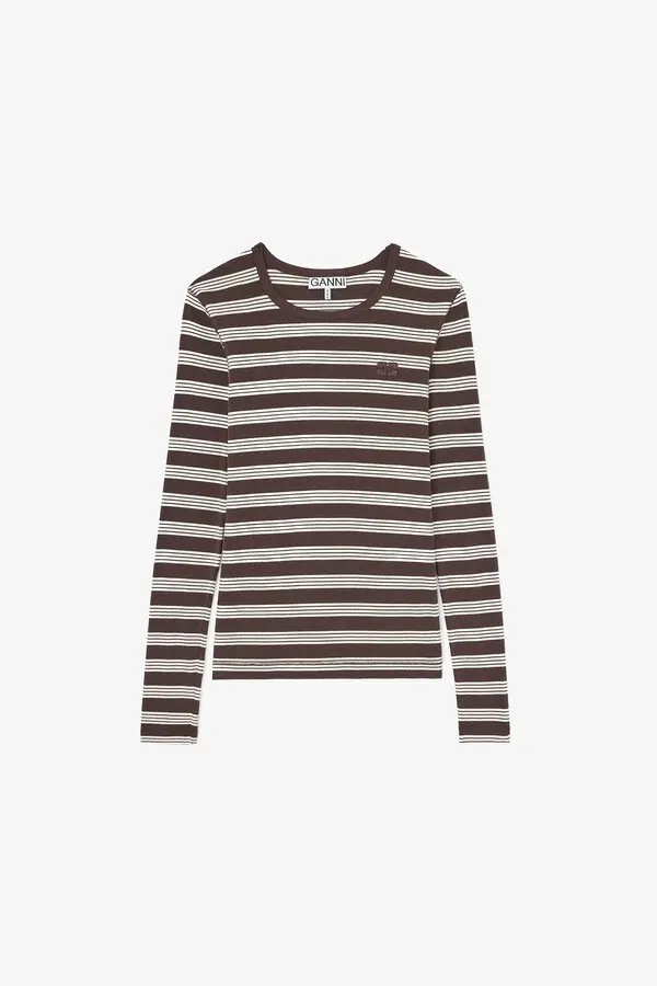 GANNI Long-sleeve Top - Brown