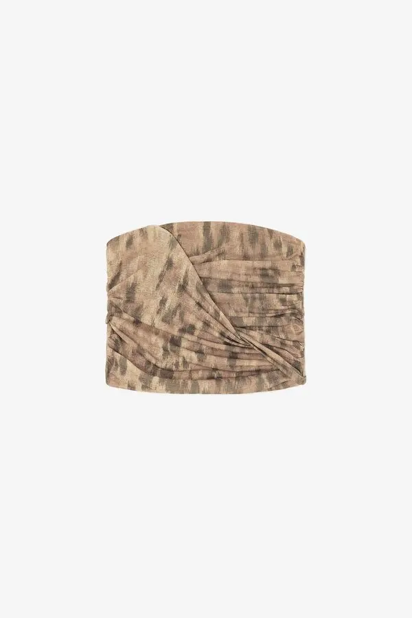 GANNI Bandeau Top - Burro