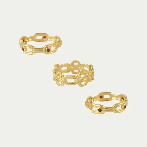 SOPHIE BLAKE Silvana Ring Stack - Gold