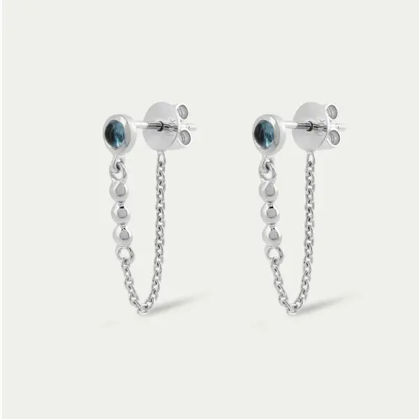 SOPHIE BLAKE Sabrina Chain Huggie Earrings - 14kgold