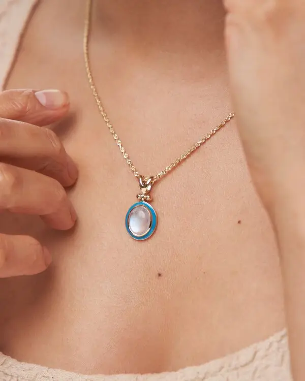 SOPHIE BLAKE Sheila Rainbow Moonstone Pendant Necklace - 14kgold